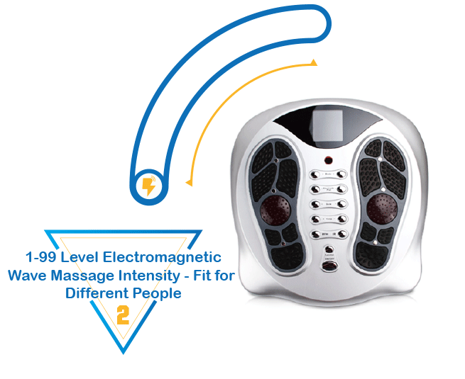 Electromagnetic Wave Pulse Foot Massager Reflexology Machine 60 Working