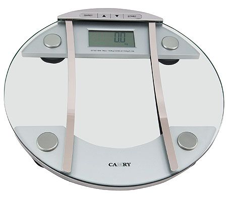 Electronic BIA LCD Body Weight, Fat & Hydration Bathroom Scale - Clear