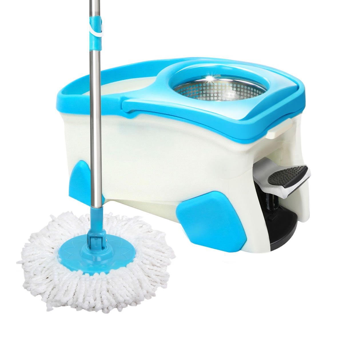 Free Shipping! 360 Degree Spinning Mop with Stainless Steel Spin Dry ...
