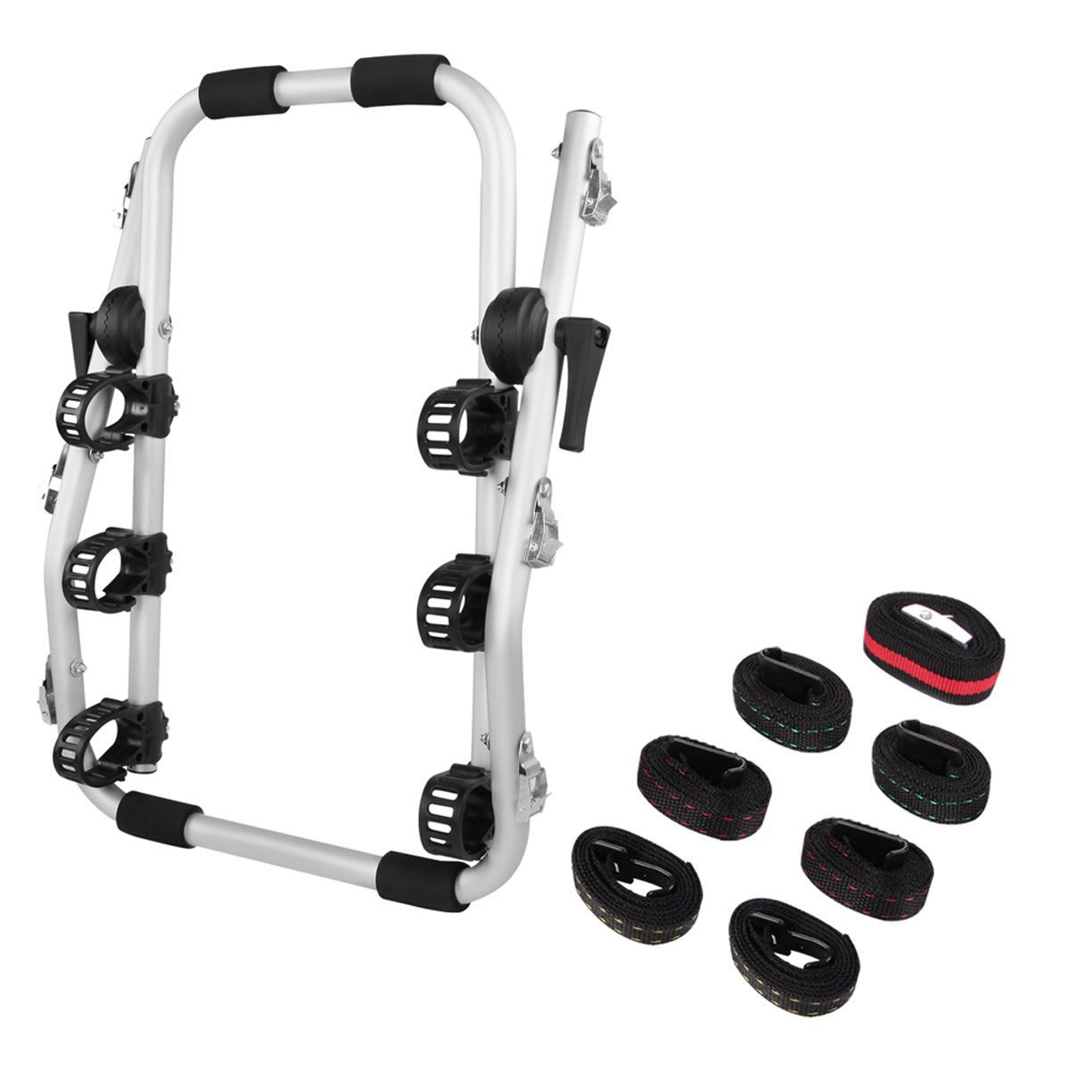 Foldable Aluminium Strap-On 3 Bicycle Bike Rack Carrier | Crazy Sales