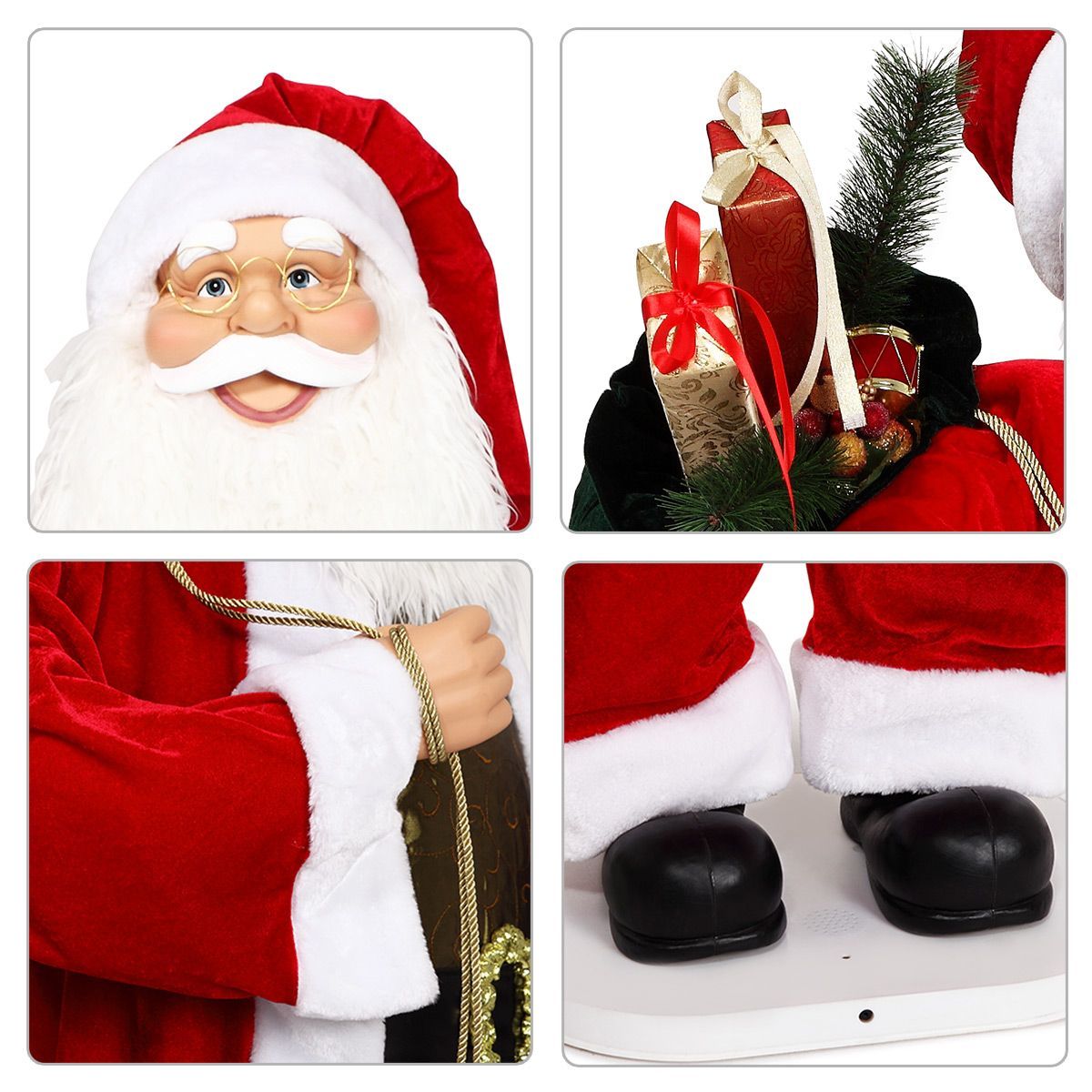 Santa Claus Life Size Animated Musical Figurine Motion Sensor Christmas ...