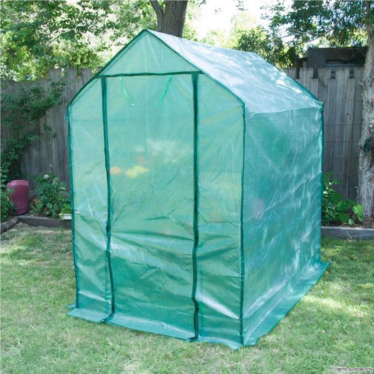 Greenhouse Walk-in Garden Shed Mesh PE Cover With Shelf | Crazy Sales