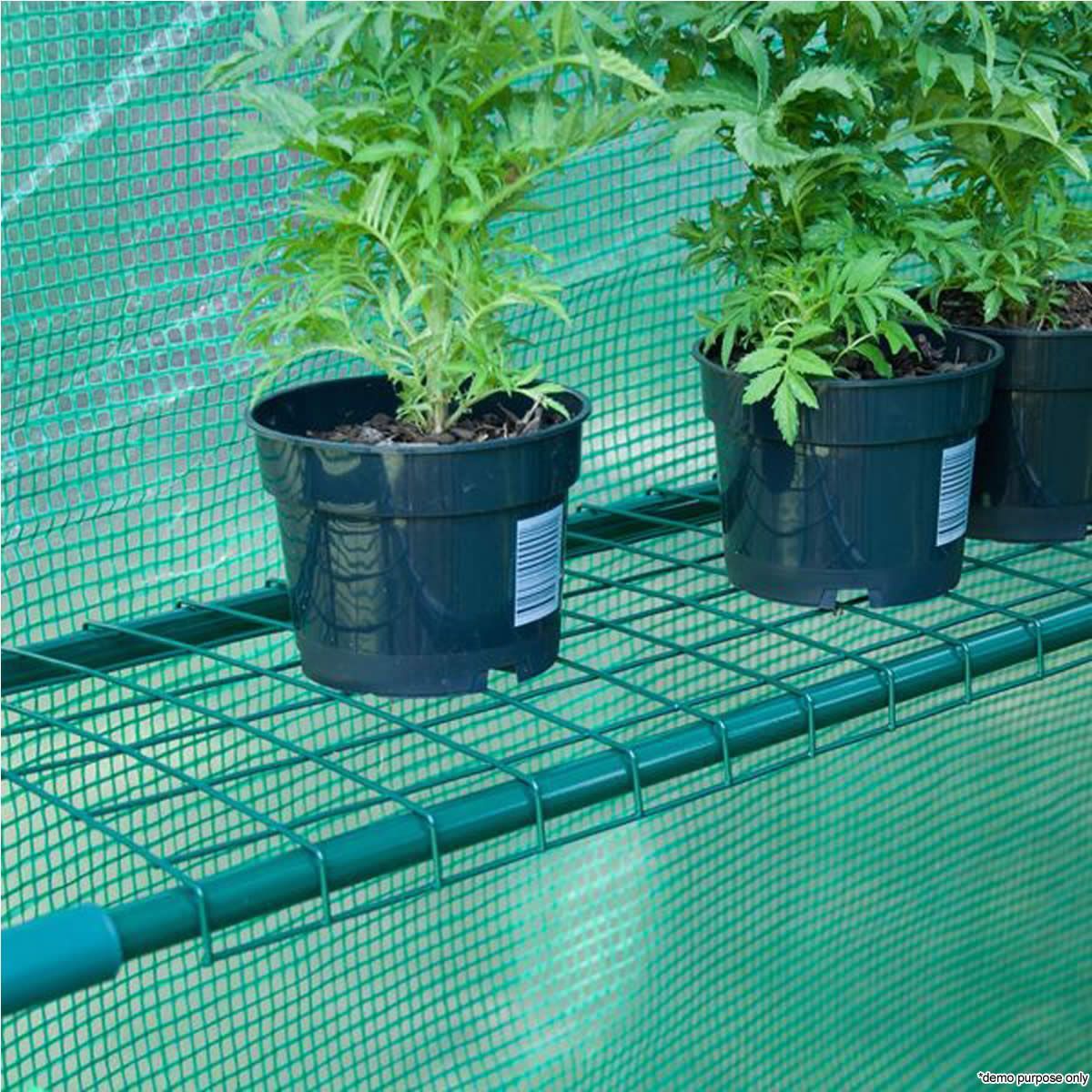Greenhouse Walk-in Garden Shed Mesh PE Cover With Shelf | Crazy Sales