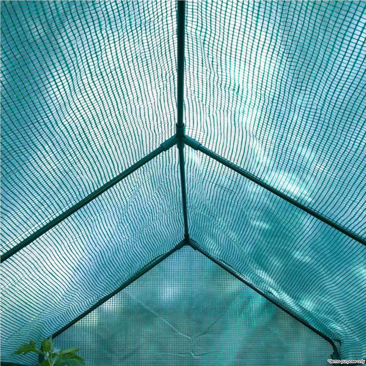 Greenhouse Walk-in Garden Shed Mesh PE Cover With Shelf | Crazy Sales