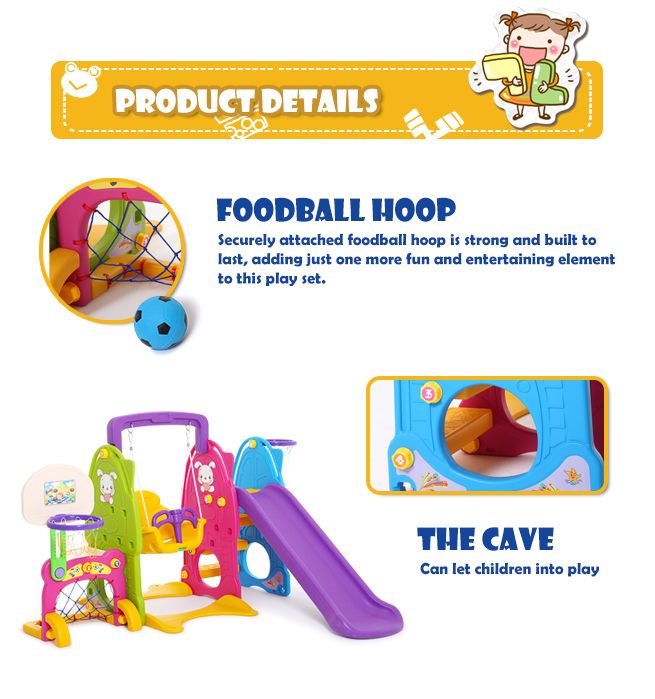 Colorful 7-in-1 Playset with Swing & Slide Toys | Crazy Sales