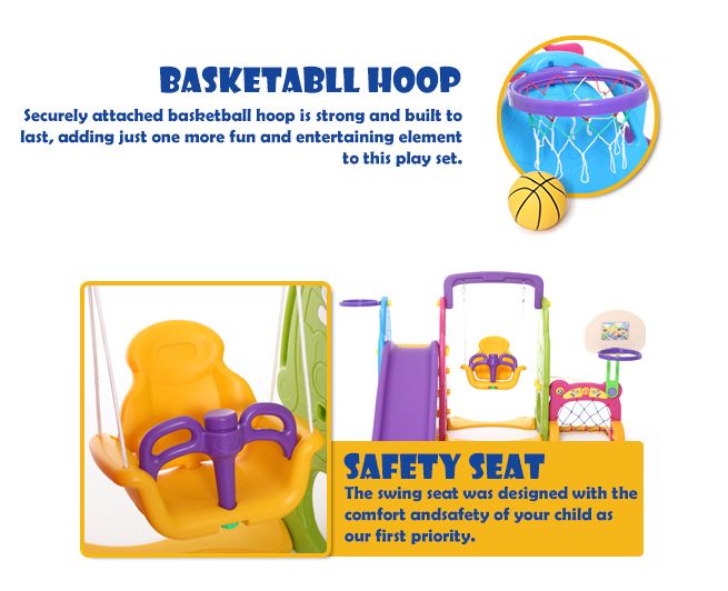 Colorful 7-in-1 Playset with Swing & Slide Toys | Crazy Sales