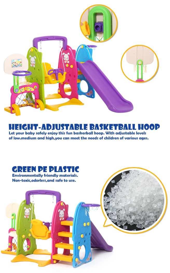 Colorful 7-in-1 Playset with Swing & Slide Toys | Crazy Sales