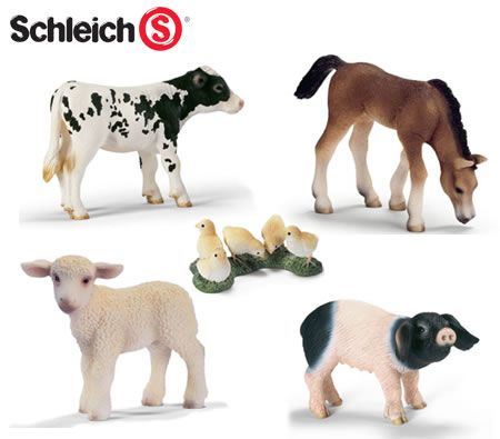 Schleich Scenery Pack - Baby Farm Animals 5-Piece Toy Figurines