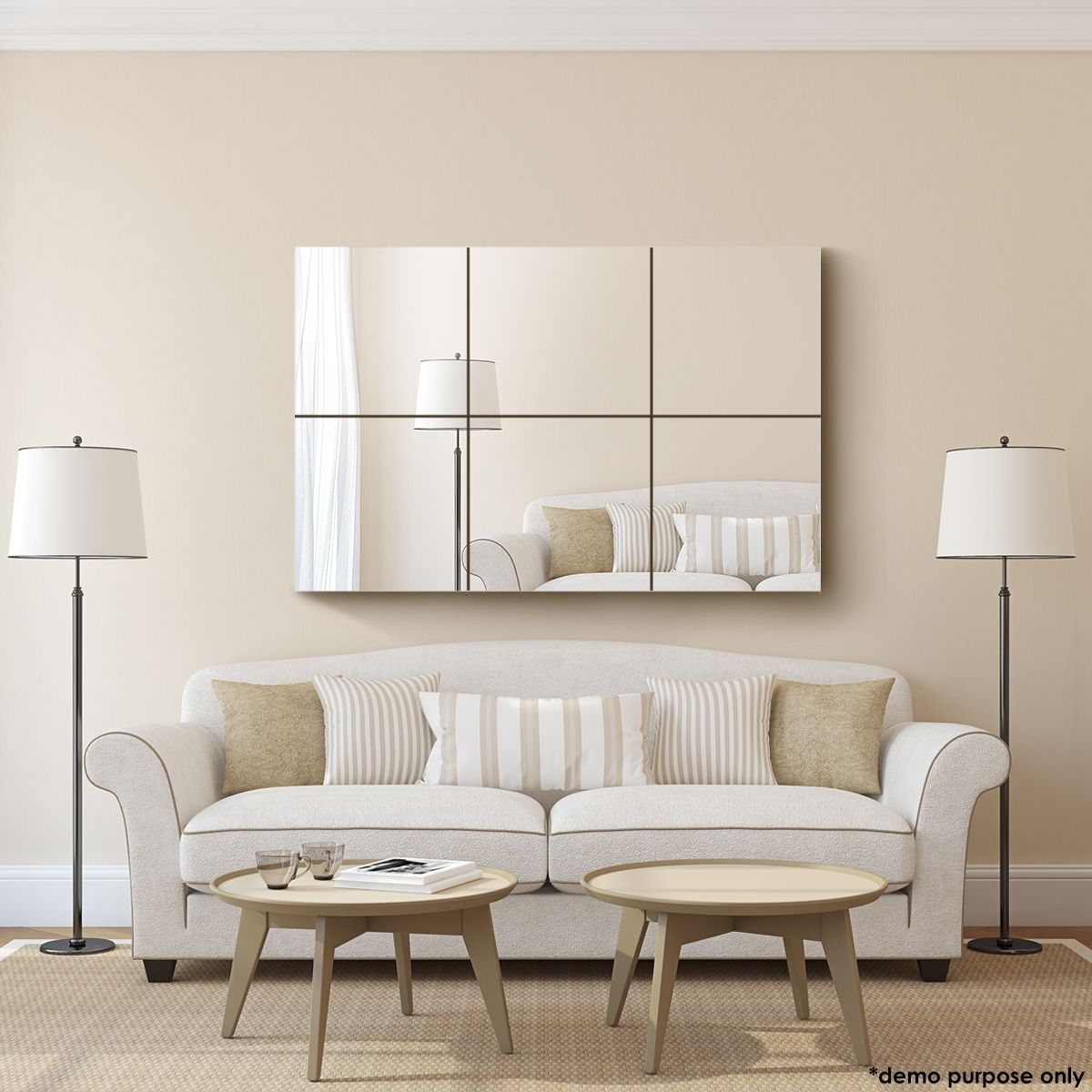 Set of 6 Acrylic DIY Mirror Wall Sticker | Crazy Sales