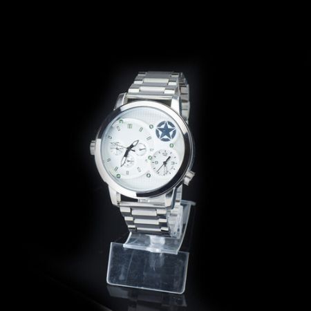 Double Dial Steel Men's Watch
