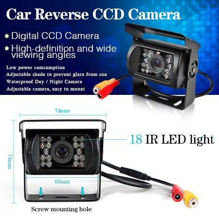 2x Car Rear View 18 IR LED Reverse Camera | Crazy Sales