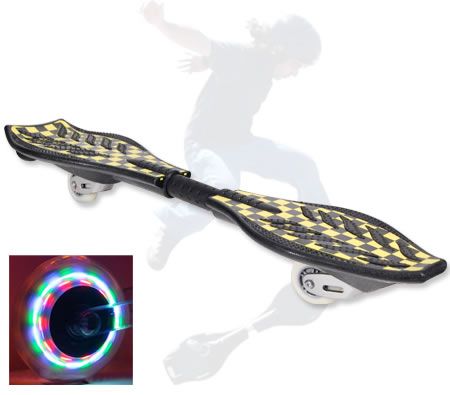 2 Wheel Snake Motion Rocking Streetboard Caster Board Skateboard ...