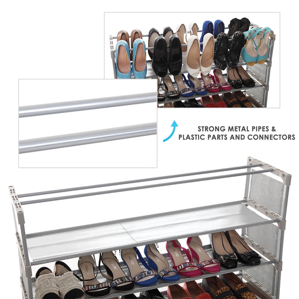 10-Tier Stackable Shoe Rack-50 Pair | Crazy Sales
