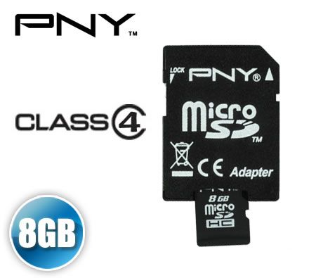 FREE SHIPPING PNY MicroSDHC 8 GB MicroSD 8G Memory Card Micro SD SDHC ...