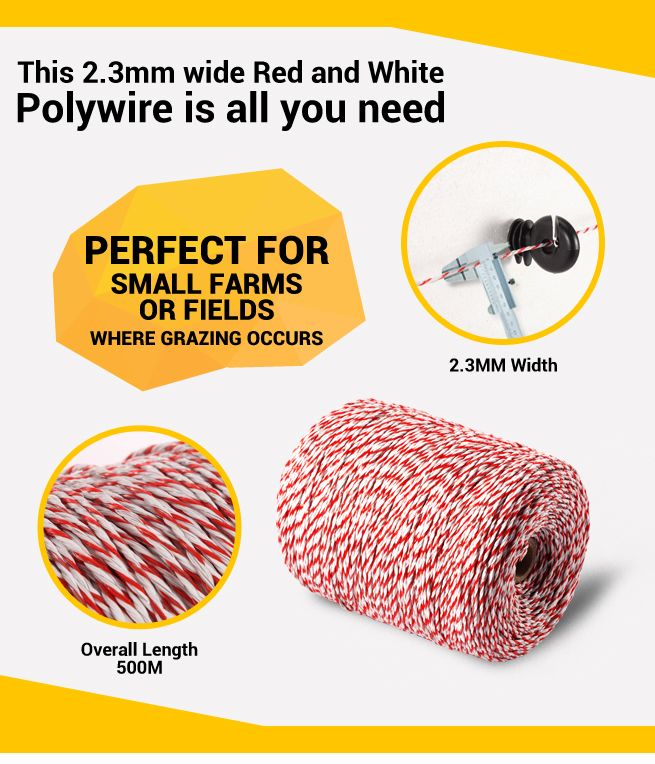 Electric Fence Polywire-500M | Crazy Sales