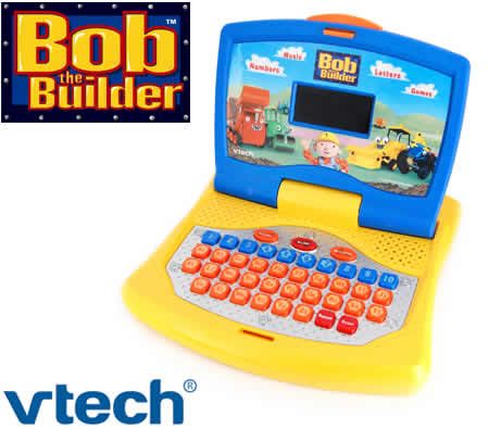 VTech Bob The Builder Bob's Laptop Electronic Learning Computer - Fun ...