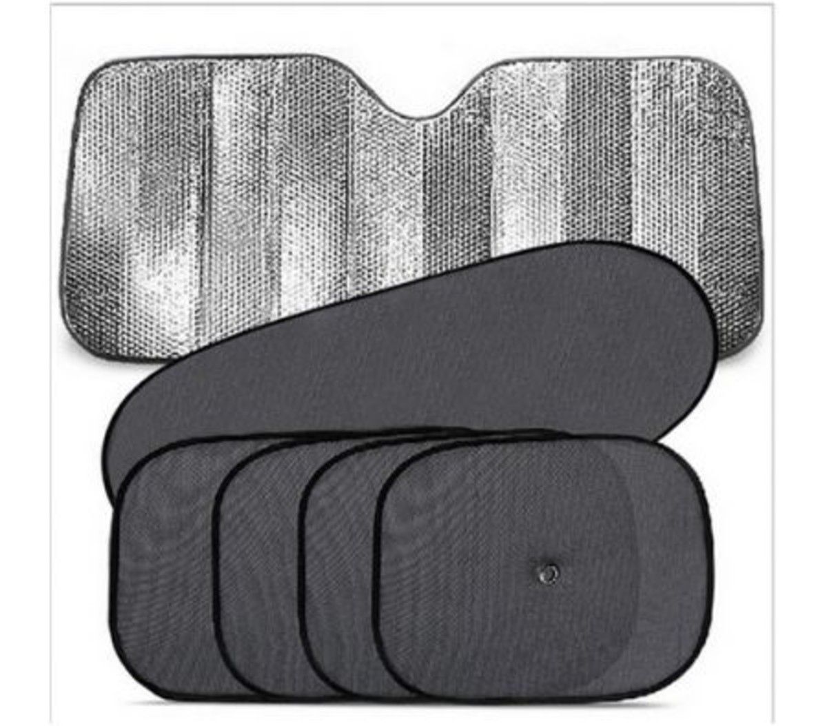 6Pcs Black Sun Shade Rear Head Back Side Window Cover