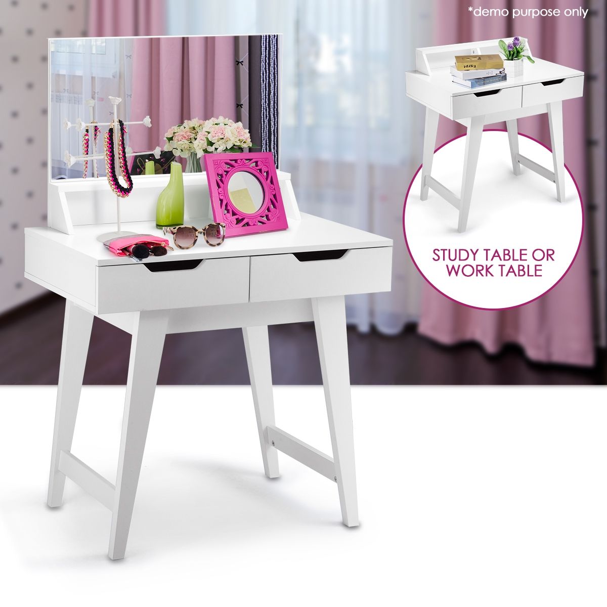 2 in 1 Dressing and Study Table