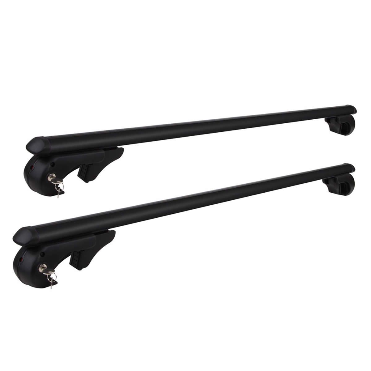 Universal Lockable Aluminium Car Roof Rack Cross Bar 1200mm - Black