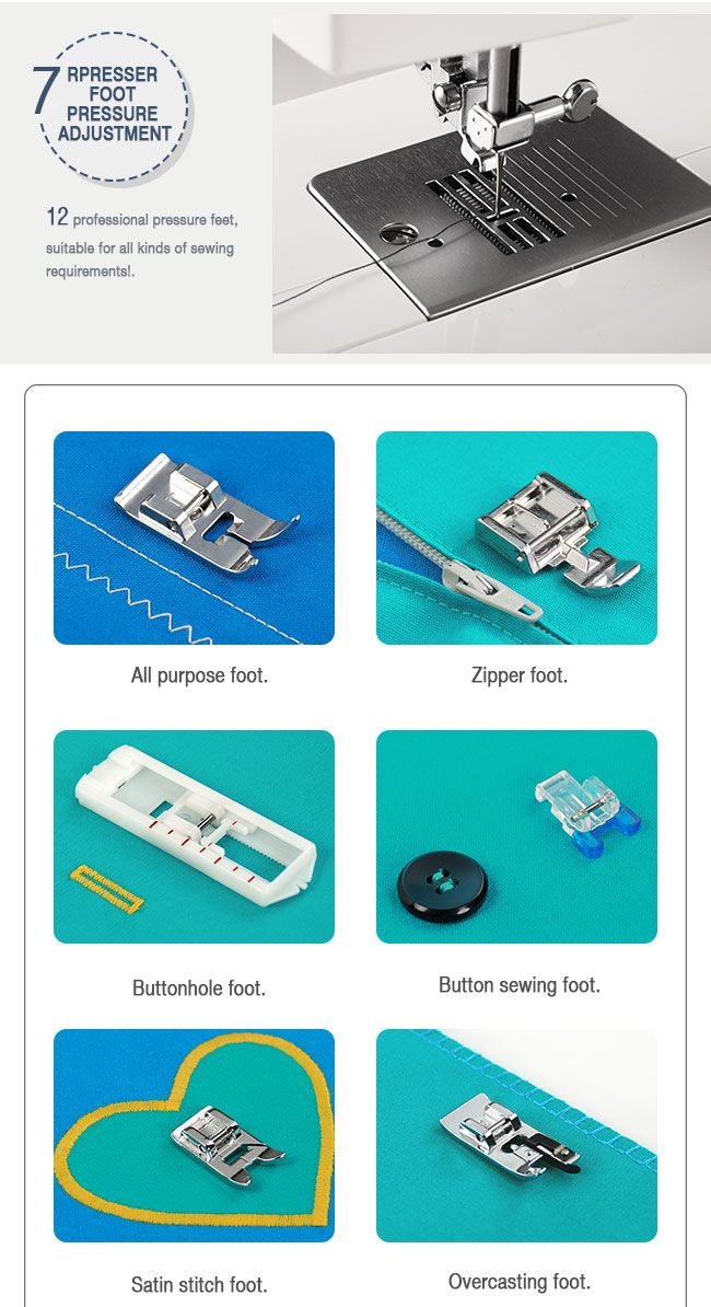 CARINA 32-Pattern Mini Sewing Machine-Blue | Crazy Sales