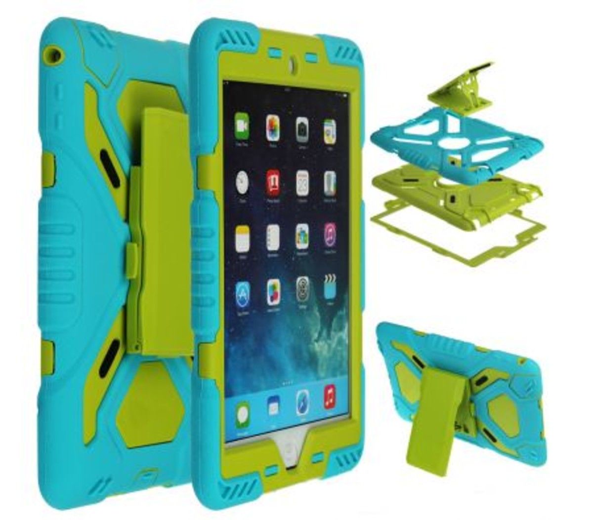 Ipad 2/3/4 Case Plastic Kid Proof Extreme Duty Dual Protective for Ipad ...