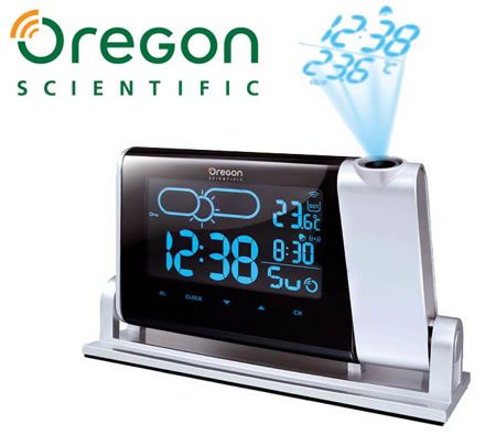 Oregon Radio-Controlled Projection Clock with Color Weather Forecast
