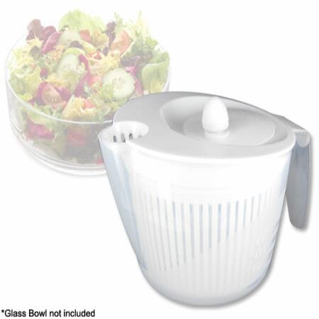 Magic Salad Spinner Mixer with Measuring Bowl - White