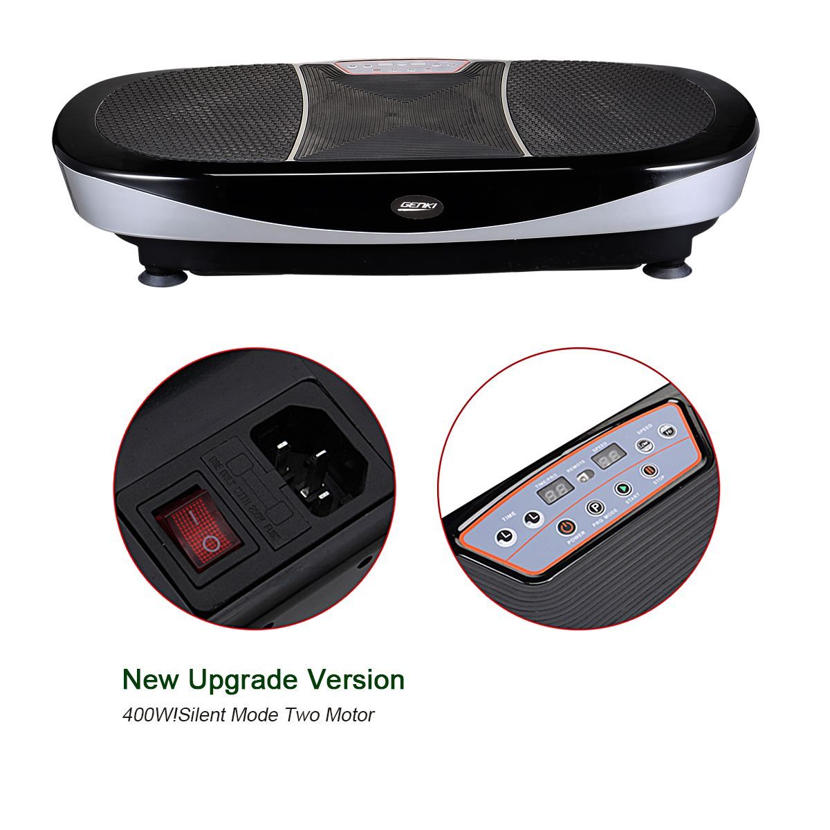 Genki 3D Shake Body Vibration Machine - Two Motor Silver | Crazy Sales