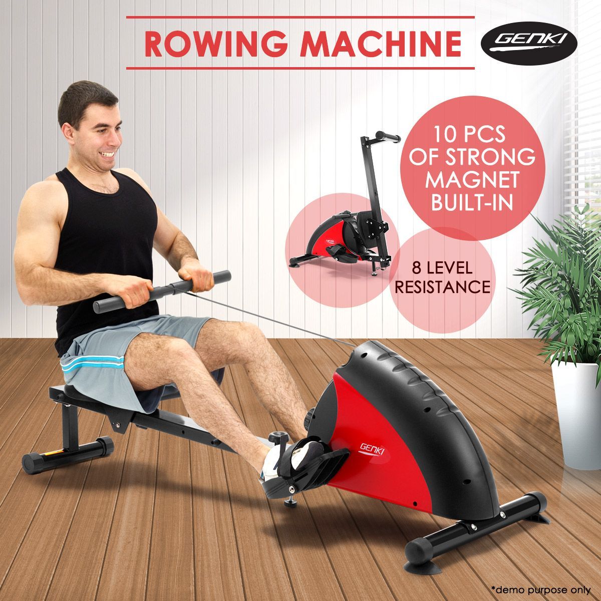 GENKI Fitness Magnetic Rowing Machine with Magnetic Flywheel | Crazy Sales