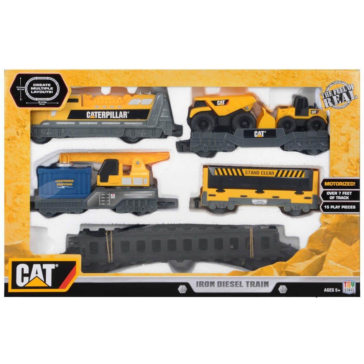 Toy State CAT Iron Diesel Train Set