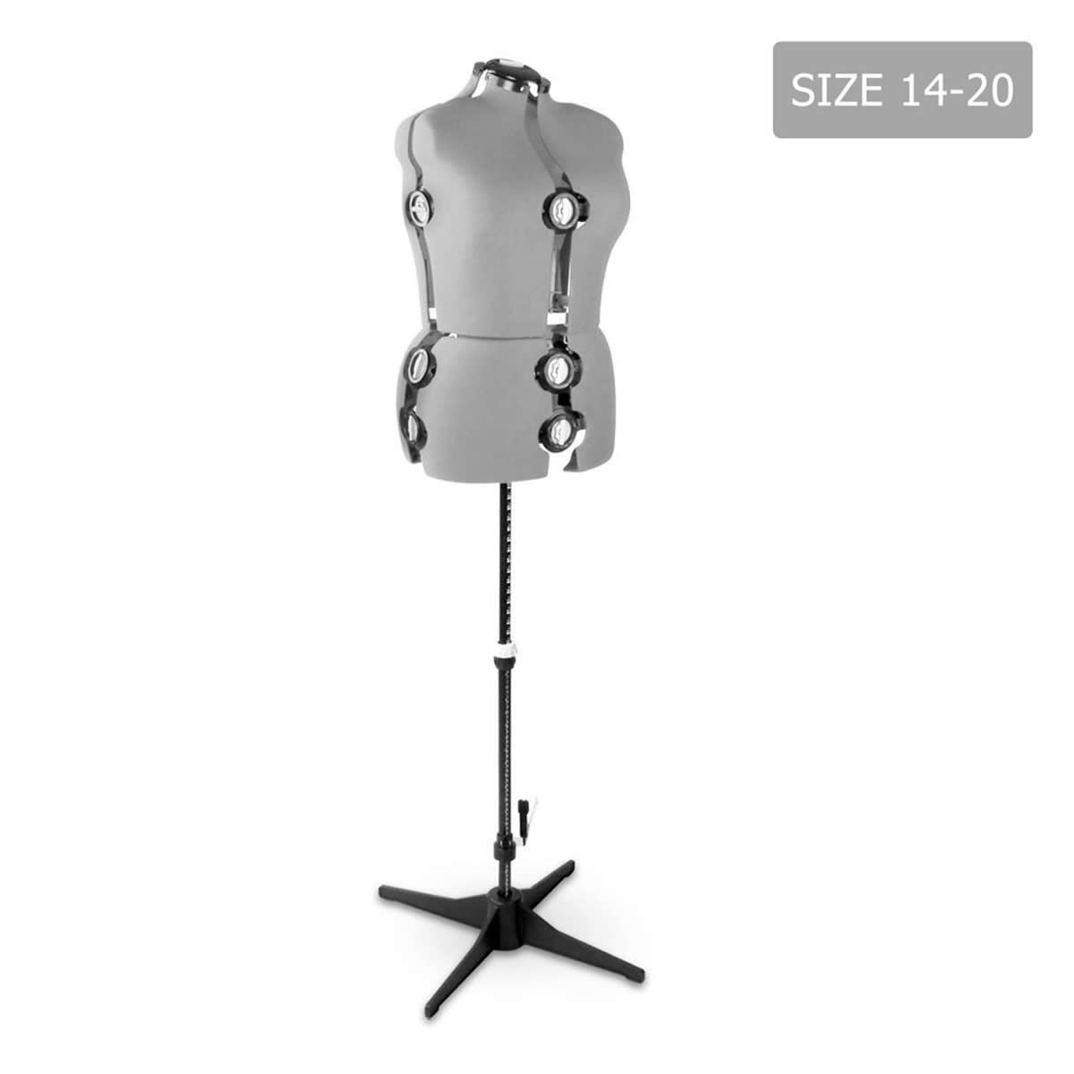 Adjustable Dressmaking Mannequin Size 14-20 - Grey