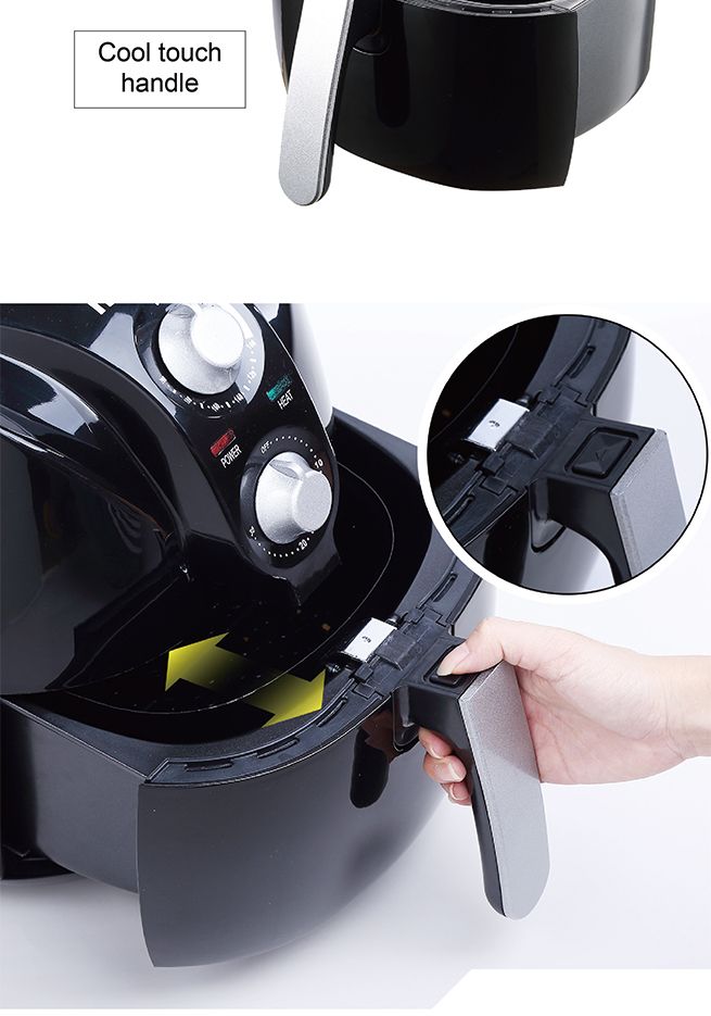 Certified Safe Commercial Deep Fryer with Timer and Full Teflon Coated ...
