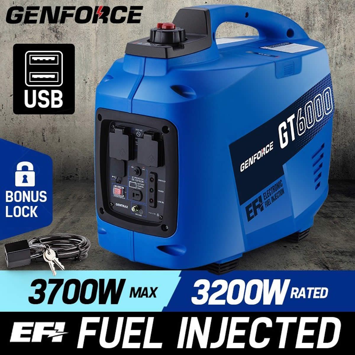 Genforce 3700W Petrol Powered Inverter Generator GT6000