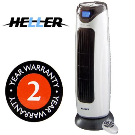 Heller 2000W Ceramic Tower Heater with LCD Screen and Remote Control
