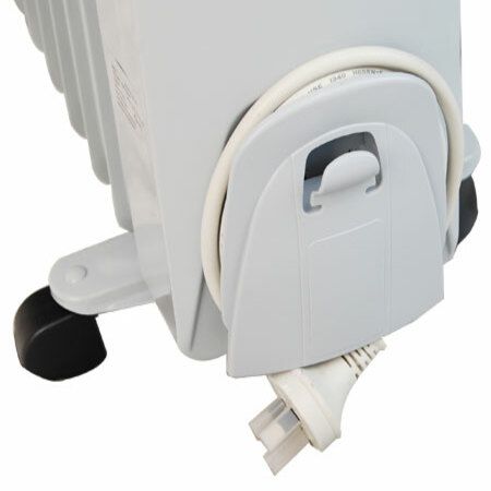 Heller 2400W 11 Fin Column Oil Heater with Tip Over Switch and Timer ...