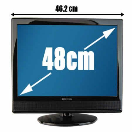 CONIA 19" 48 cm Wide Screen LCD TV with Built-in HD Tuner and DVD ...