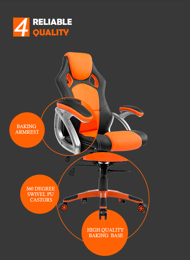 Racing Office Computer Home Gaming Chair-Orange/Black | Crazy Sales