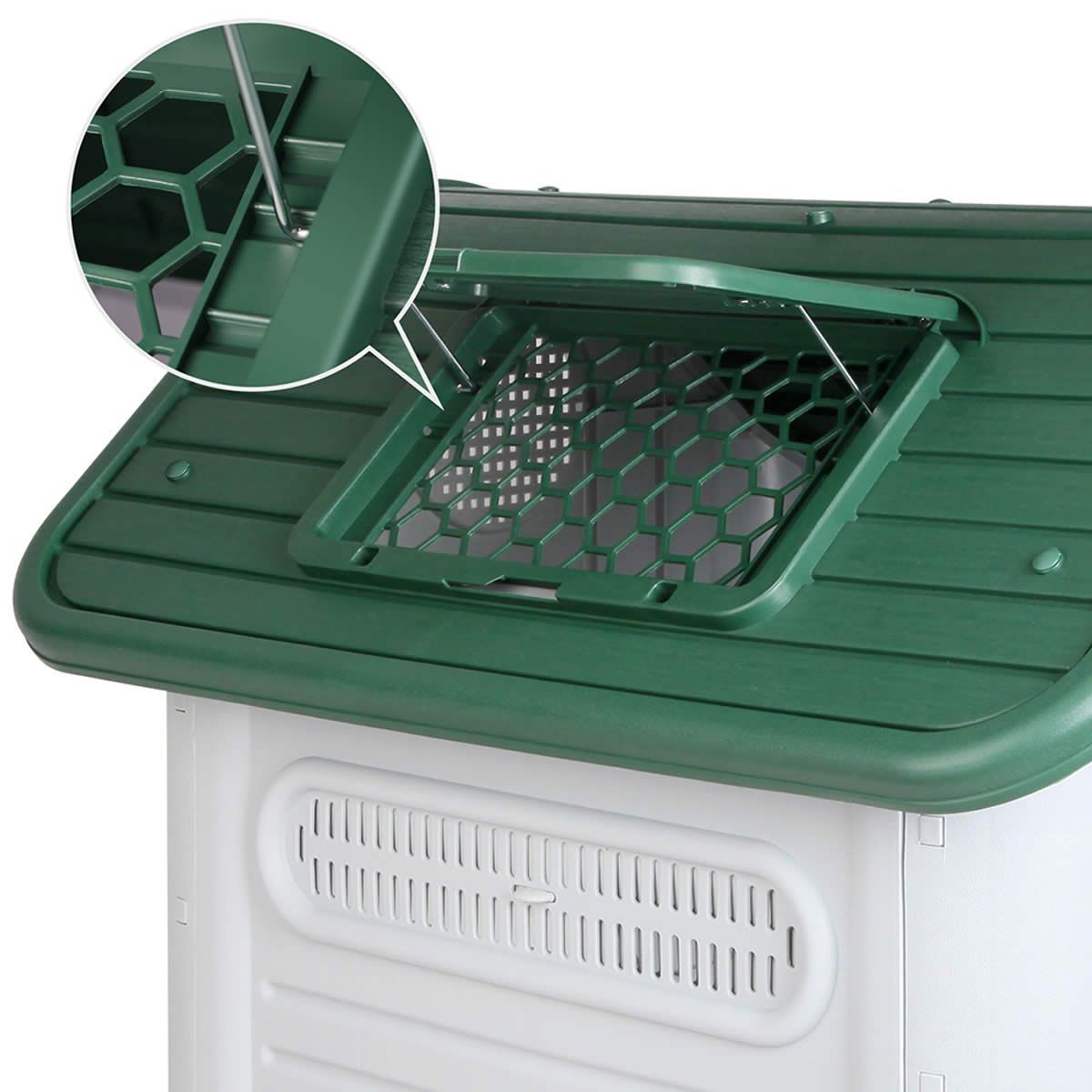 Plastic Green Dog Kennel - 76cm | Crazy Sales