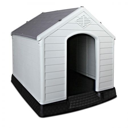 Plastic Grey Dog Kennel - 99cm