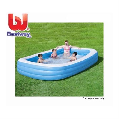 BESTWAY Blue Rectangular Large Inflatable Outdoor Family Pool | Crazy Sales