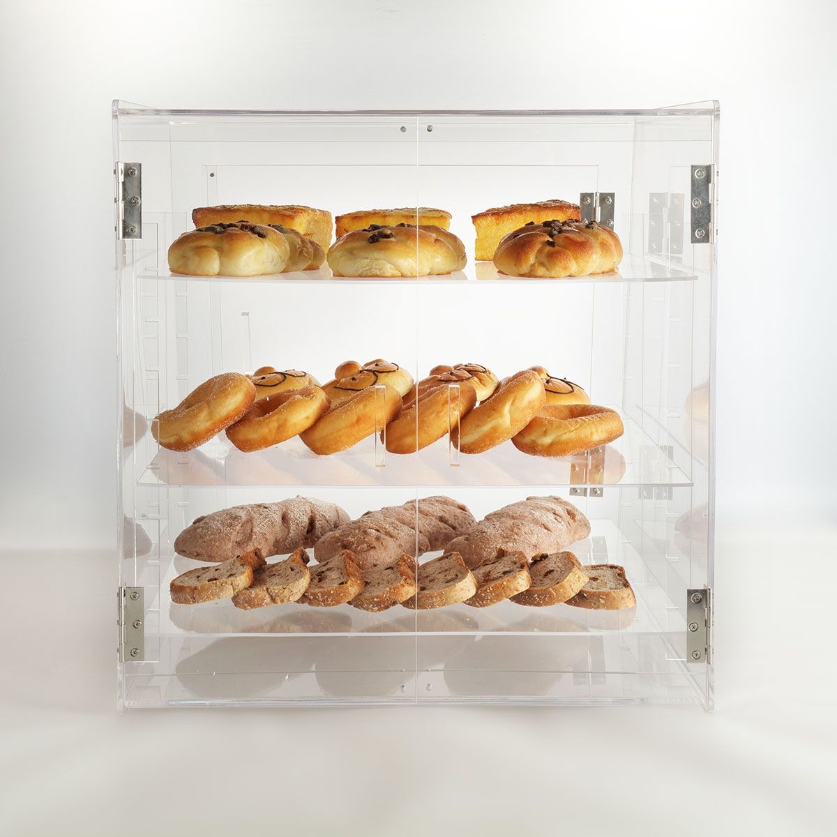 European Style Cake Display Cabinet with Angled Shelves | Crazy Sales