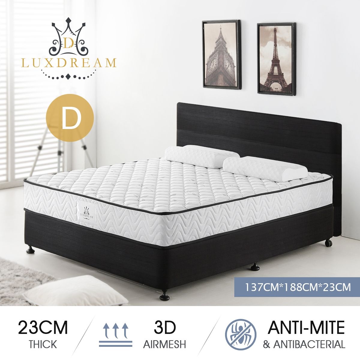 New Luxury Double Size 23cm Pocket spring Mattress