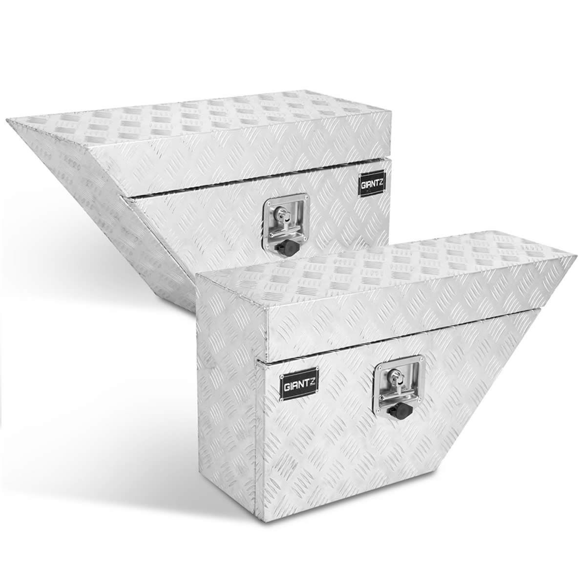 Set of 2 Aluminium Under Tray Tool Boxes