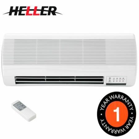 Heller 2000W Ceramic Electric Wall Heater with Remote Control