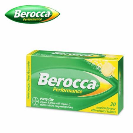 Berocca Performance Tropical Flavour 30 Effervescent Everyday Tablets