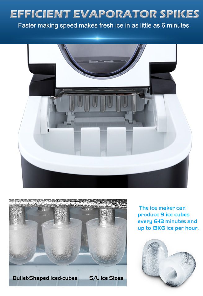 2.4L Portable Ice Maker Easy Sizes S/L with LED Display | Crazy Sales