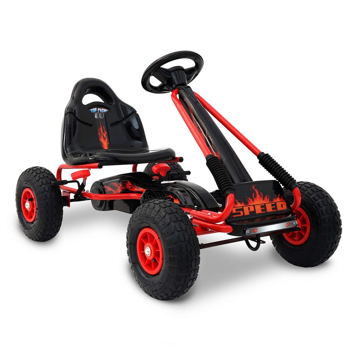 Kids Pedal Go Kart Powered Racing Ride on Toy - Red | Crazy Sales