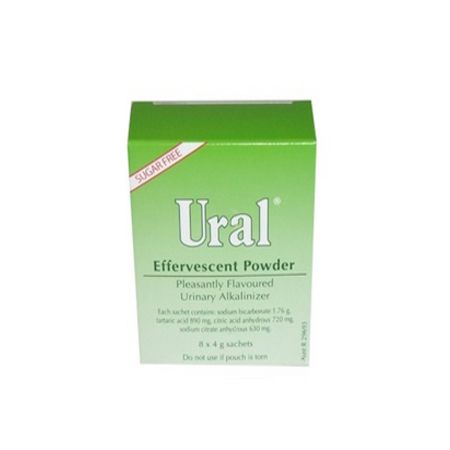 Ural Effervescent Powder 8 x 4g Sachets Purse Pack