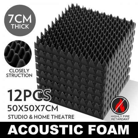 12/24/36PCS Studio Acoustic Foam Sound Absorption Panel Treatment ...
