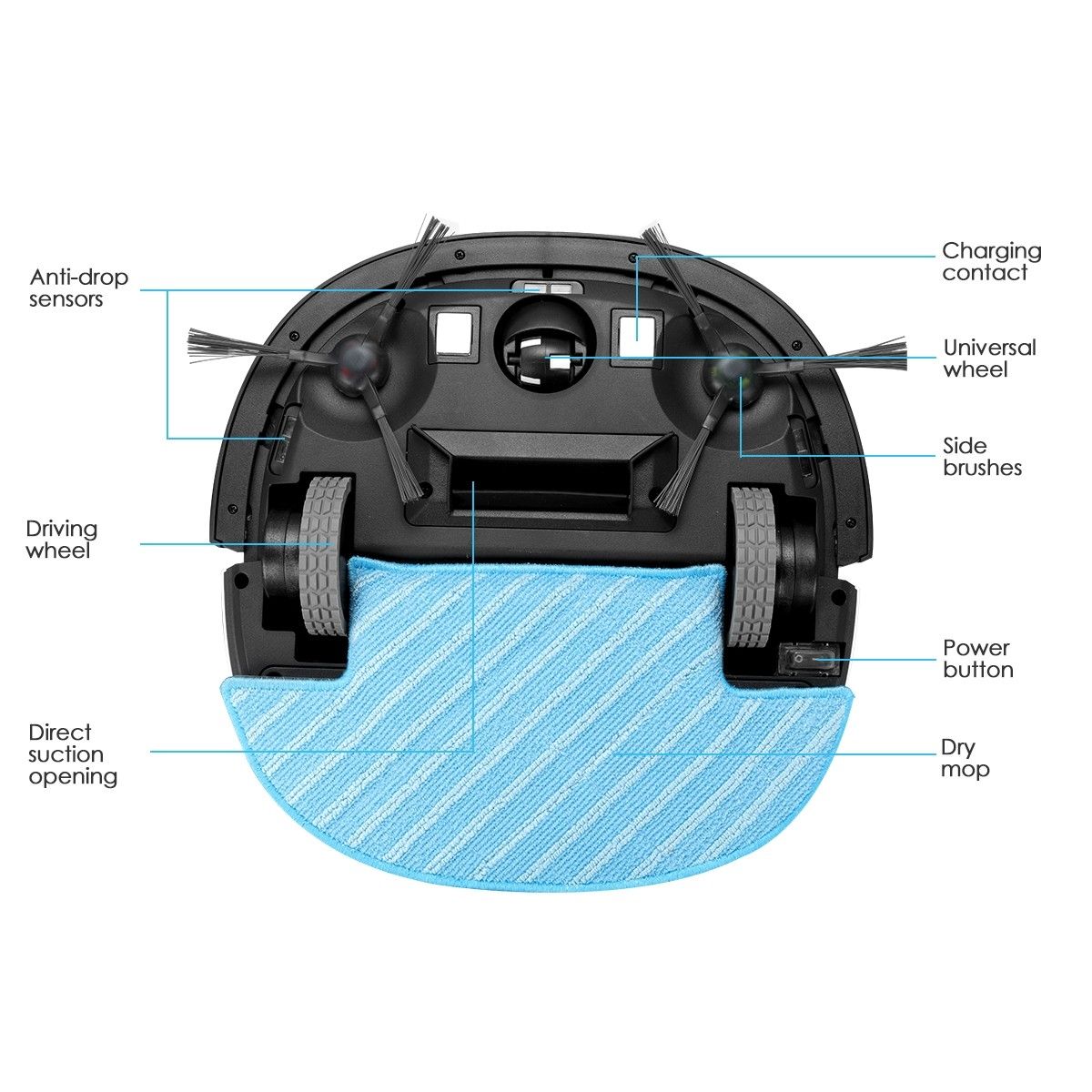 MINI 8 IN 1 Smart Motion DEEBOT Robot Vacuum Cleaner | Crazy Sales